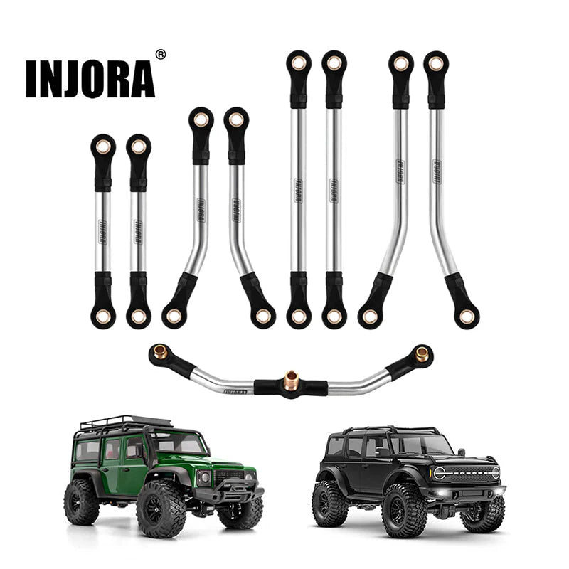 INJORA Stainless Steel High Clearance Links Set for 1/18 TRX4M Defende ...