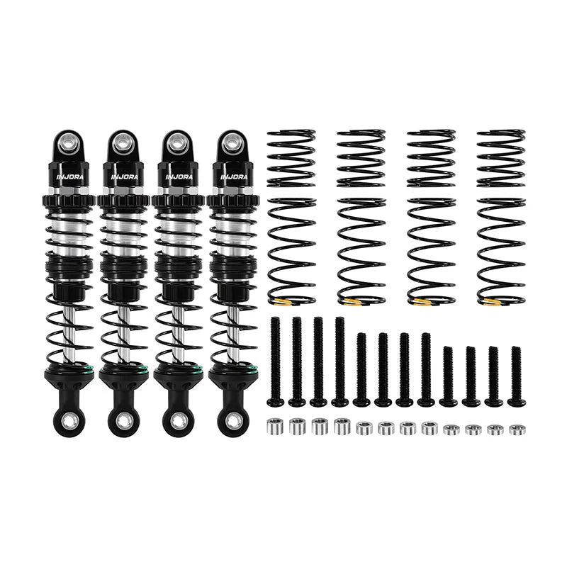 INJORA DRX Dual-Rate Spring Oil Shocks for 1/10 RC Crawlers, 80mm / 90 ...